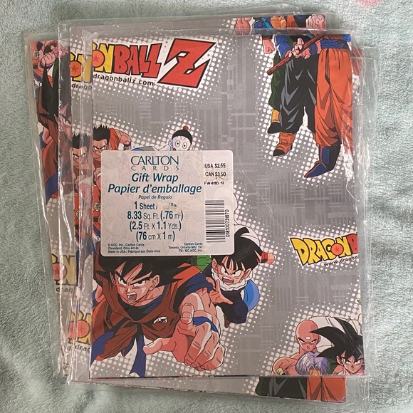 Carlton Cards | Party Supplies | Carlton Cards Dragon Ball Z Gift Wrap ...